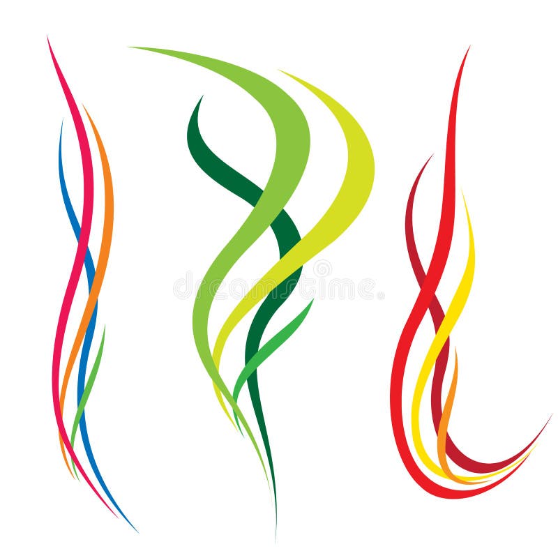 Abstracte Achtergrond Met Gebogen Lijnen. Vector Illustratie ...