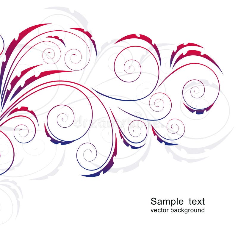 Abstracte Achtergrond Met Krullen. Vector Illustratie - Illustration of ...