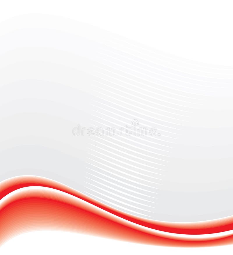 Abstracte Achtergrond Met Rode Golven Vector Illustratie - Illustration ...