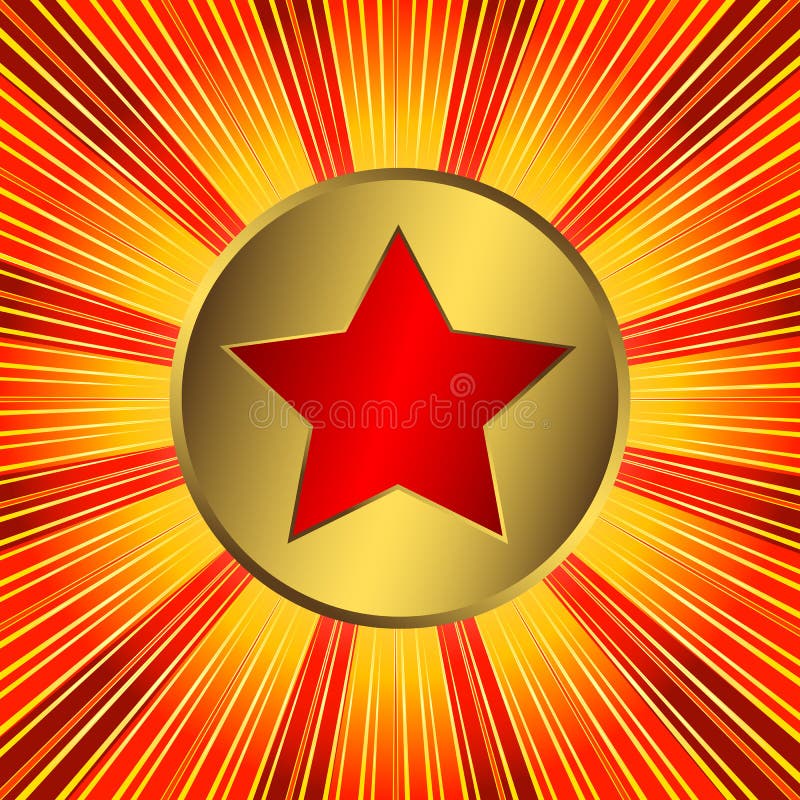 Abstracte Achtergrond Met Rode Ster Vector Illustratie - Illustration ...