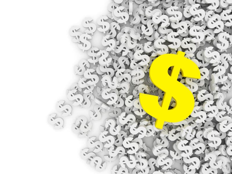 Abstracte Achtergrond Van De Symbolen Van Een Dollar Stock Illustratie ...