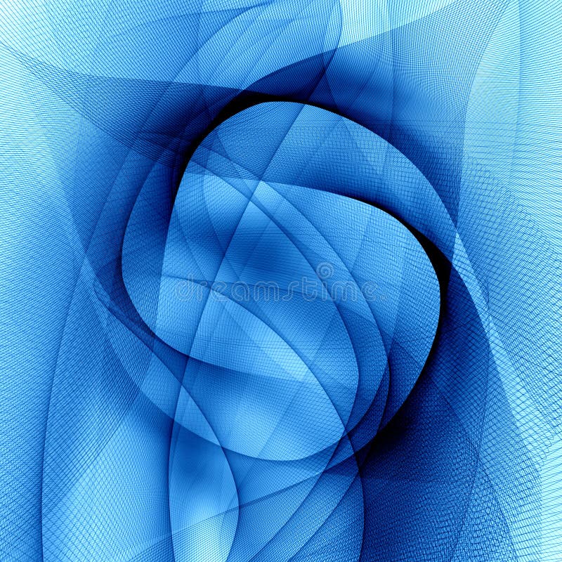 Abstracte blauwe lijnen stock illustratie. Illustration of fractal ...