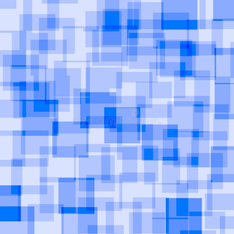 Abstracte Blauwe Vierkante Vormen Stock Illustratie - Illustration of ...