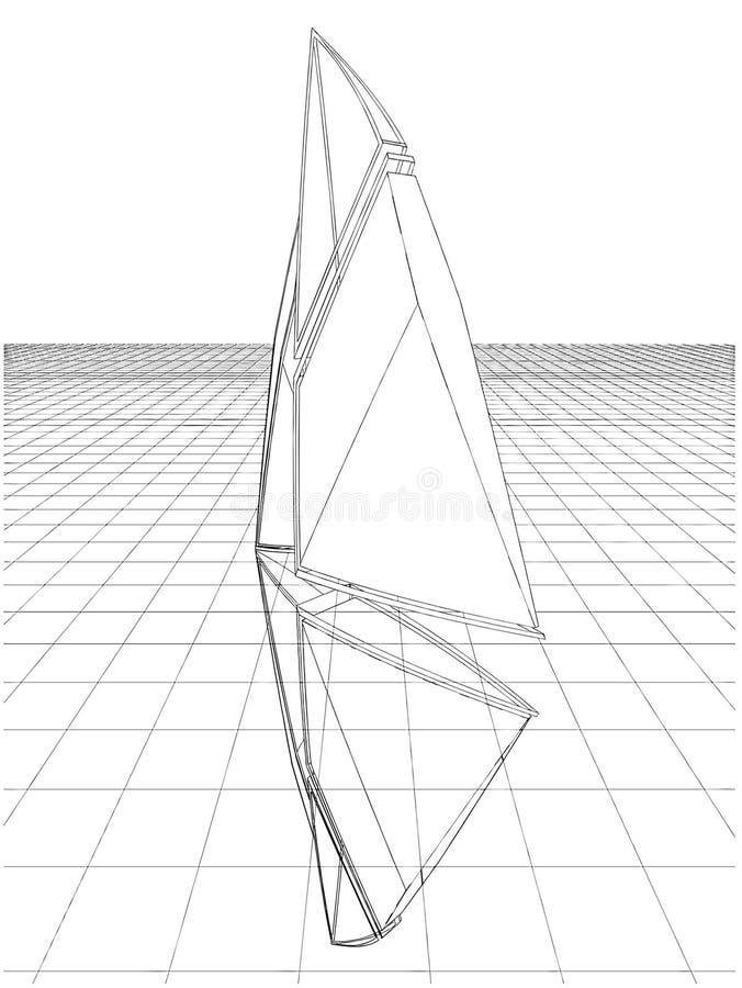 Abstracte Bouw Van Vector 510 Van Het Zeil Vector Illustratie ...