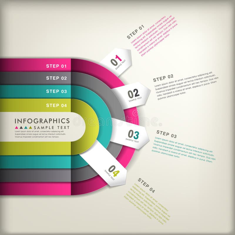 Abstracte 3d Document Infographics Vector Illustratie - Illustration of ...