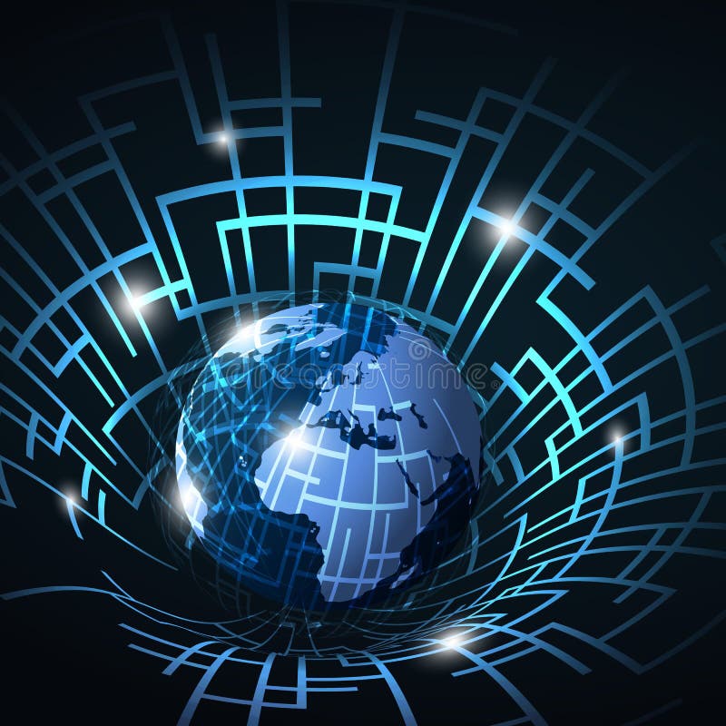 Abstracte 3D Technologie, Internet of Netwerken Conce Vector ...