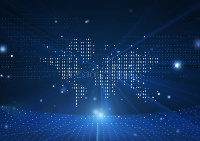 Abstracte Die Kaart Uit Punten Wordt Samengesteld Stock Illustratie ...