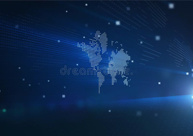 Abstracte Die Kaart Uit Punten Wordt Samengesteld Stock Illustratie ...