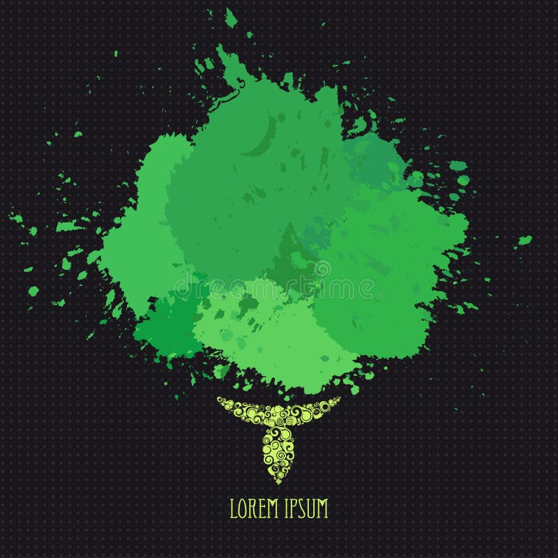 Abstracte groene boom vector illustratie. Illustration of zomer - 36663211