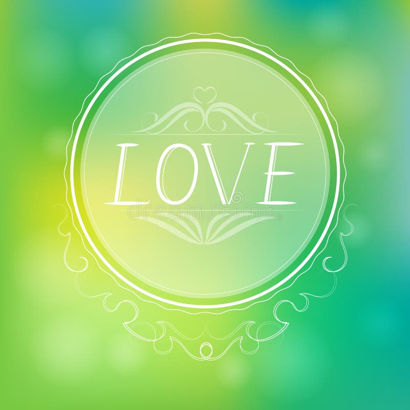 Liefde Groen Op Sectie Van Boomboomstam Stock Illustratie ...