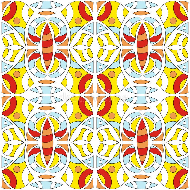 Kleurrijke Ceramische Patronen Stock Illustratie - Illustration of ...