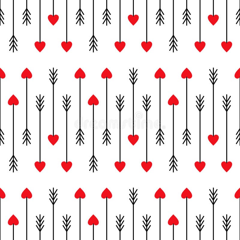 De Pijlen Naadloos Patroon Van De Cupido Leuke Pijlenachtergrond Voor ...