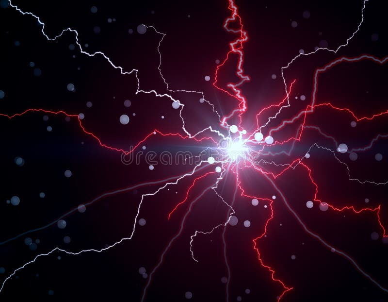 Abstracte rode bliksem stock illustratie. Illustratie bestaande uit ...