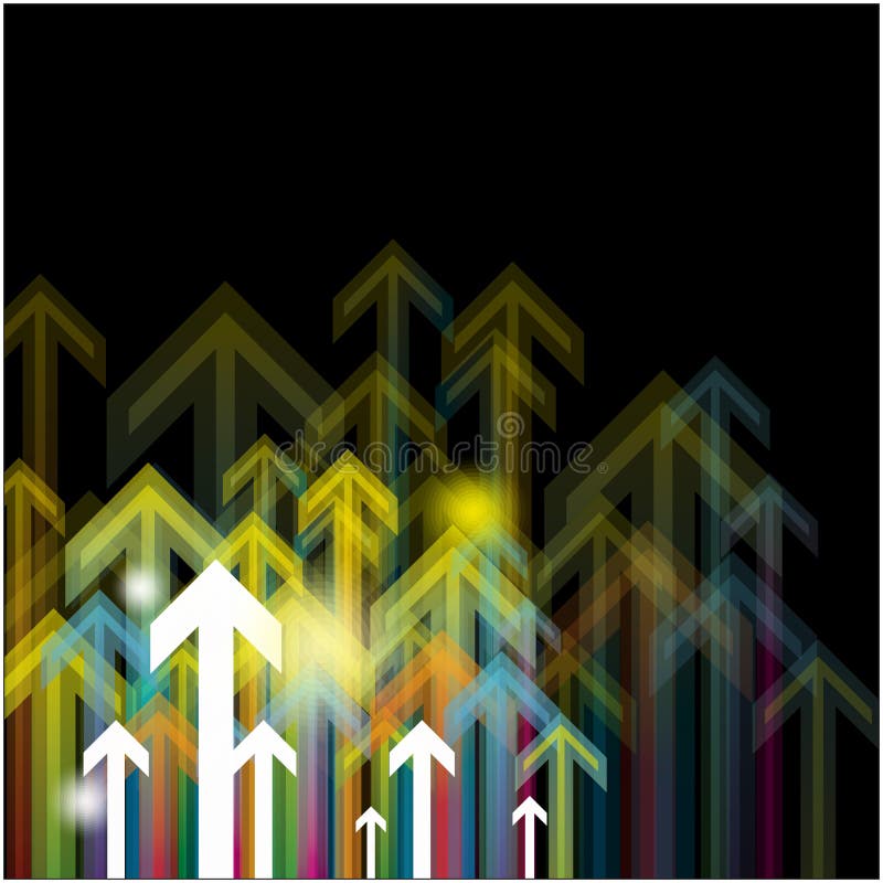 Abstracte stijgende pijl vector illustratie. Illustration of ...