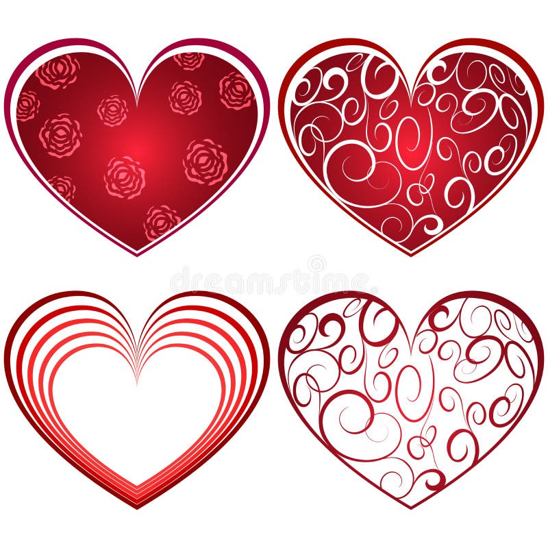 Abstract Hart Gevormd Ornament Vector Illustratie - Illustration of ...