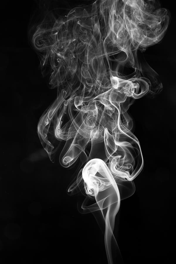 Abstracte Witte Rook Op Zwarte Achtergrond Stock Foto - Image of ...