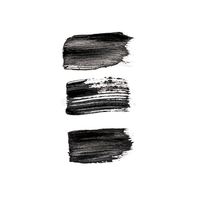 Abstraction for Background, Drawing Three Lines of Black Paint on a ...