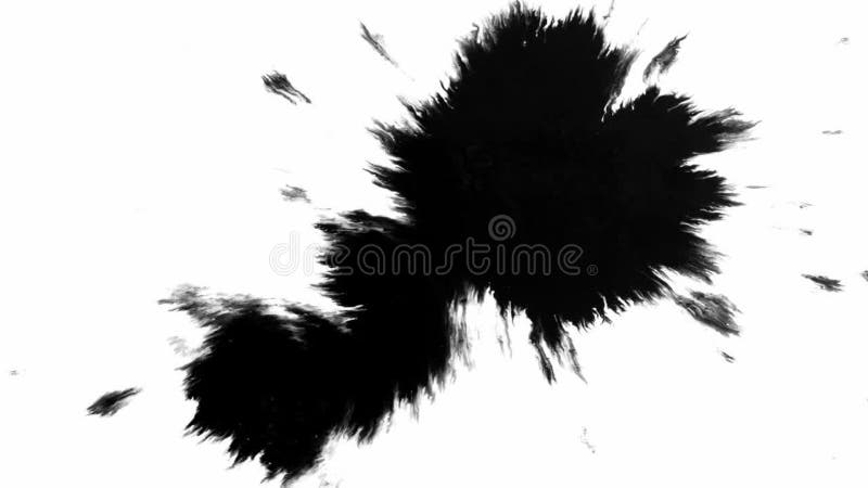 Abstraction Black Ink on White for Visual Projects. Dynamic Drops Black ...