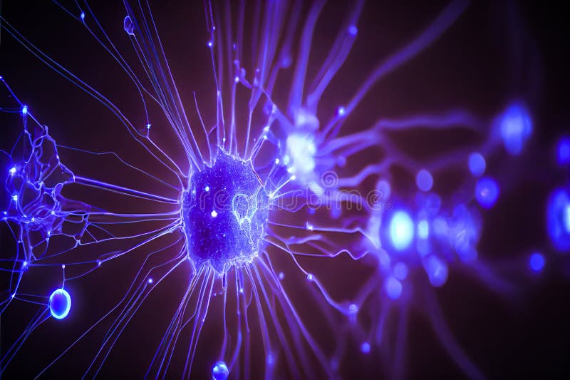 Abstraction Blue Energy Bursts Background. Generative AI Stock ...