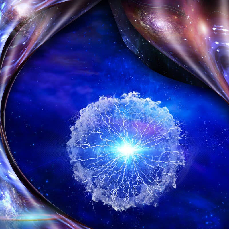 Pure Energy in Warped Space Stock Illustration - Illustration of ...