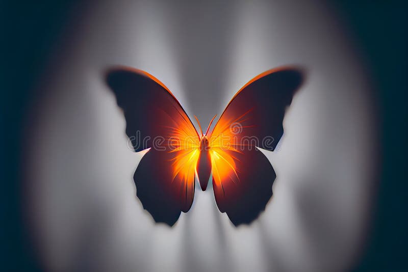 Abstraction Butterfly in the Glow Close-up. Generative AI Stock ...