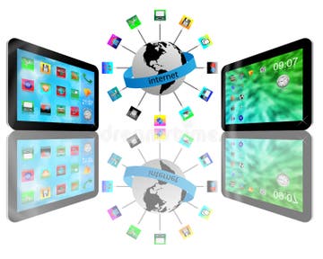 Two tablet stock illustration. Illustration of internet - 30274849