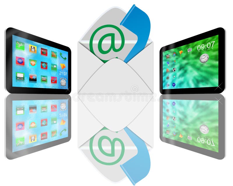 Two tablet stock illustration. Illustration of multimedia - 30275111