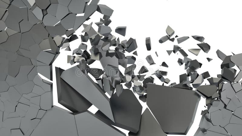 Abstraction of Different Fragments on a White Background Stock ...