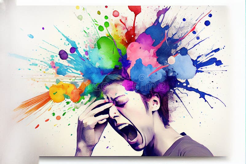 Paint Explosion Head Stock Illustrations – 857 Paint Explosion Head ...