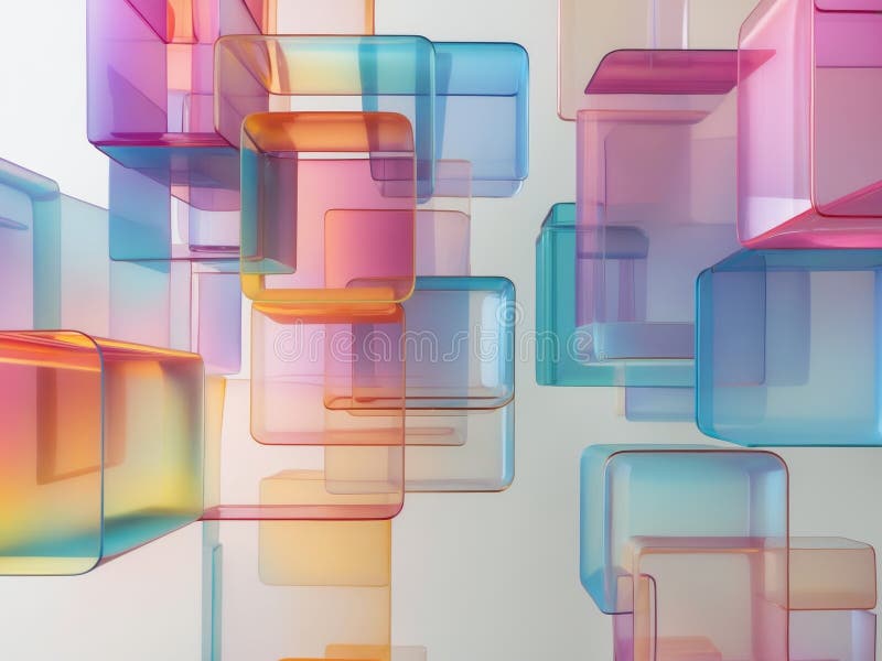 An Abstraction Featuring Colorful Blocks Rendered in Beautiful Gradient ...