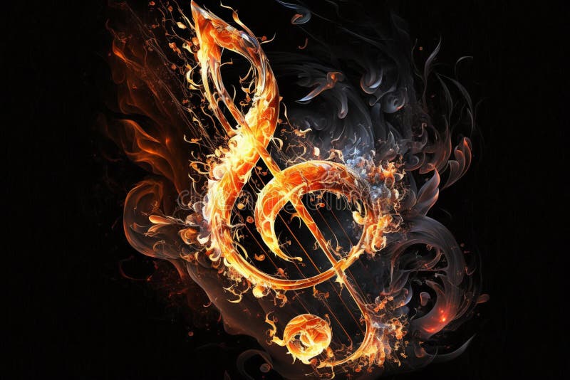 Abstraction of Fire Violin Key Stock Photo - Image of shape, flame ...