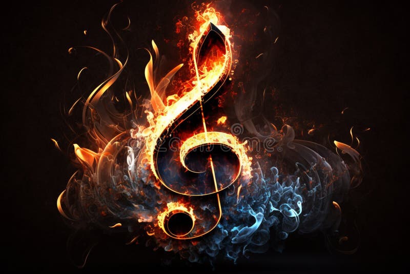 Abstraction of Fire Violin Key Stock Image - Image of fire, blazing ...