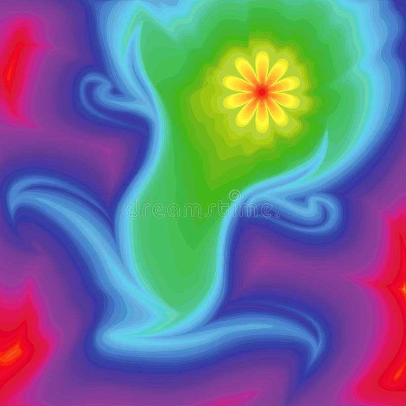 Abstraction with Flower and Spectrum Colors Stock Vector - Illustration ...