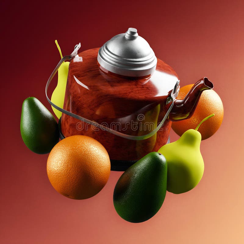 Abstraction Food Tableware Render, 3d Illustration, Food and Tableware ...
