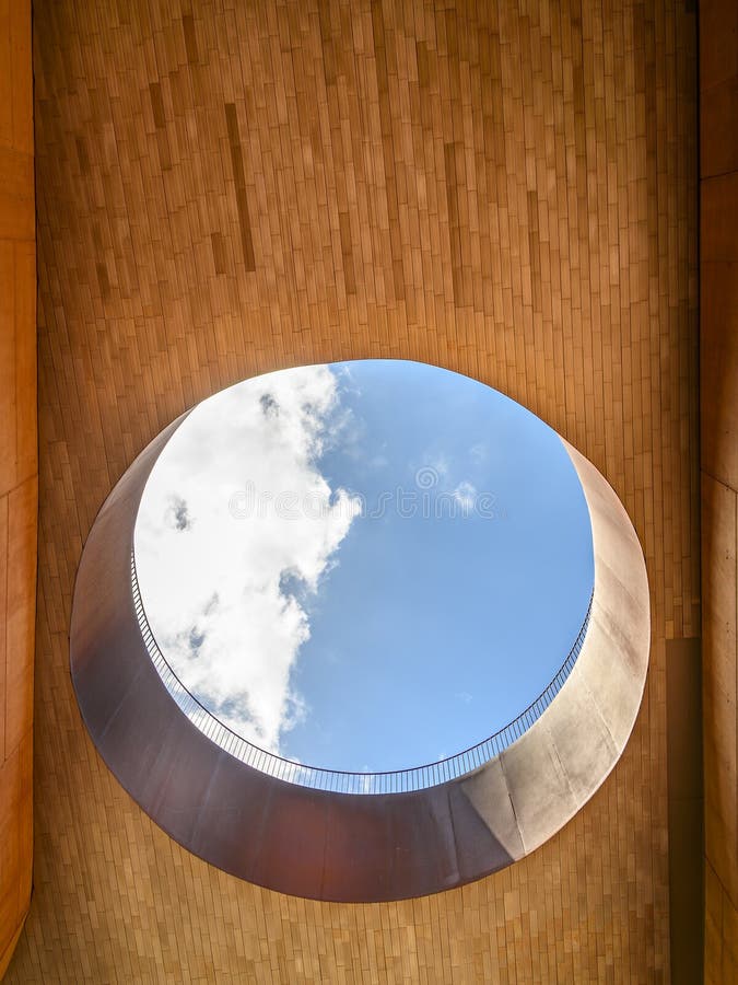 Abstraction in the Form of a Huge Round Hole in the Ceiling through ...