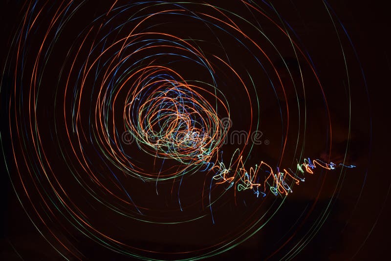 Abstraction Formed by Traces of Circular Motion of Light Sources in the ...