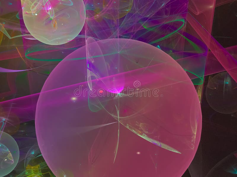 Abstract Fractal Digital Pattern Dynamic Shine Beautiful Dream Effect ...