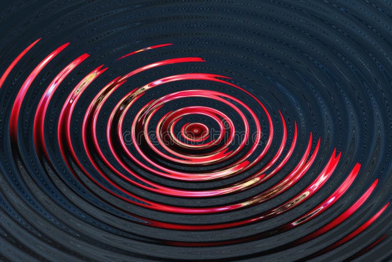 Abstraction of a Gyration in Red on a Water Surface Stock Illustration ...