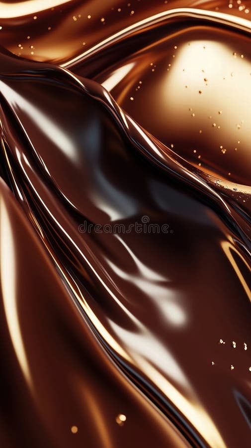 Abstraction, Liquid Plastic Material with Curved Lines and Moving ...