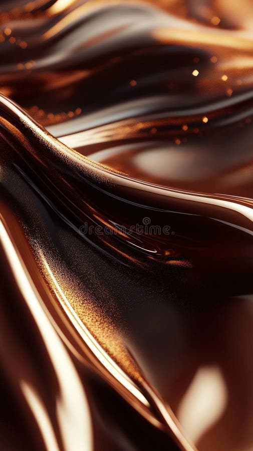 Abstraction, Liquid Plastic Material with Curved Lines and Moving ...