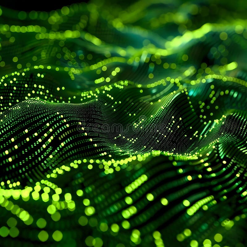 Abstraction Matrix, Green Texture Stock Illustration - Illustration of ...