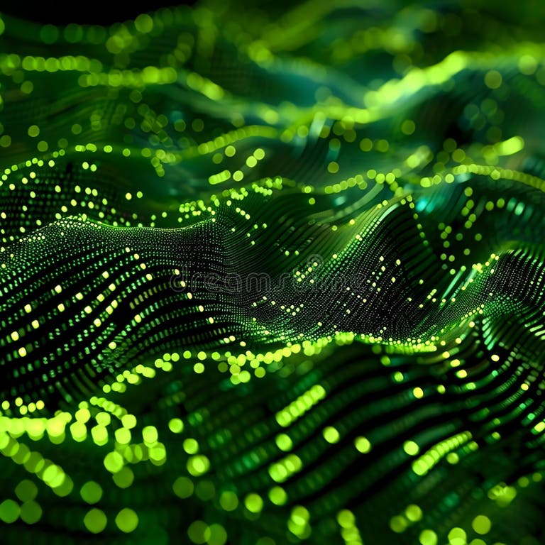 Abstraction Matrix, Green Texture Stock Illustration - Illustration of ...