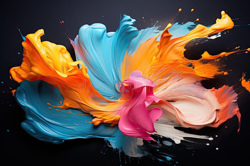 Abstraction Mixing of Colorful Bright Colors Stock Illustration ...