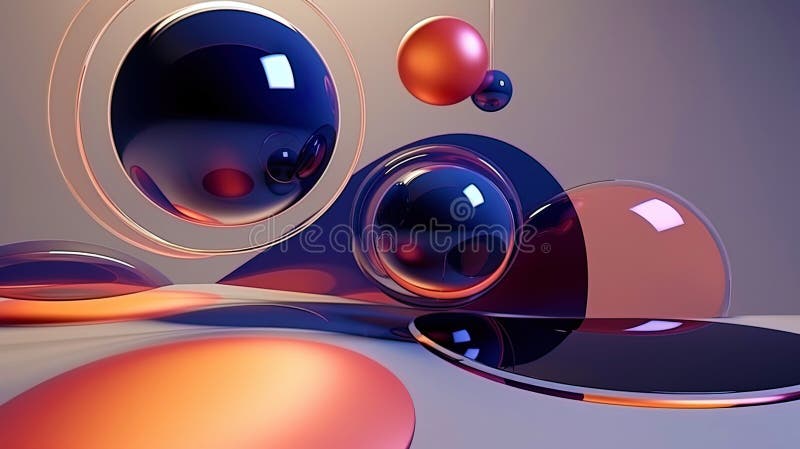 Abstraction with Moving Circular Forms and Smooth Transitions Stock ...