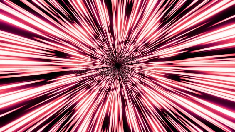 Abstraction of Moving through an Infinite Red Light Tunnel with Glowing ...