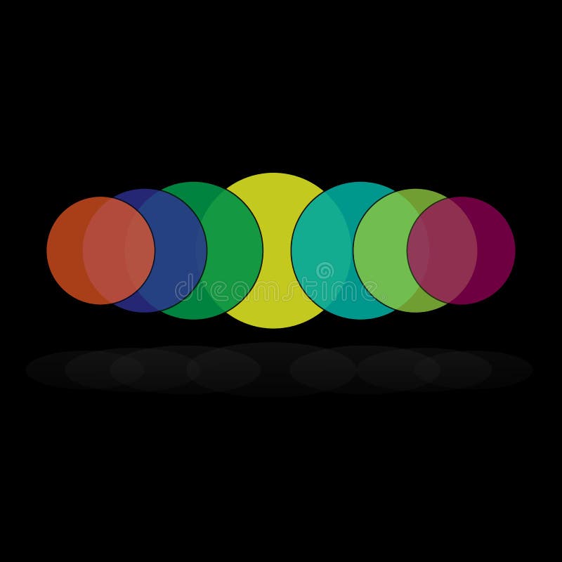 Abstraction, Multi-colored Circles on a Black Background Stock Vector ... Abstraction, Multi-colored Circles on a Black Background Stock Vector ...