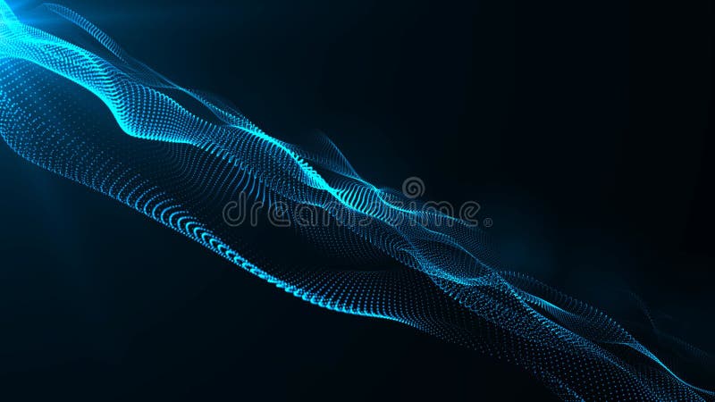 Abstraction of Particles in Form of a Ray in Space Stock Video - Video ...