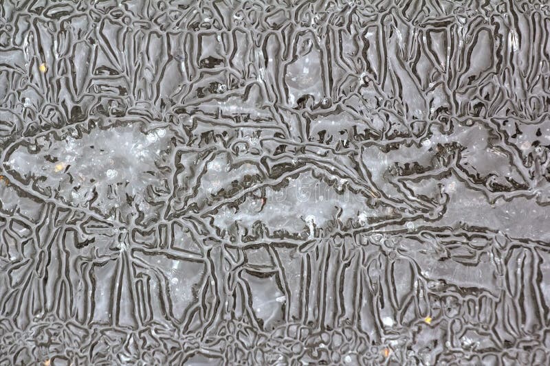 Abstraction Pattern on the Surface of Ice Stock Photo - Image of ...