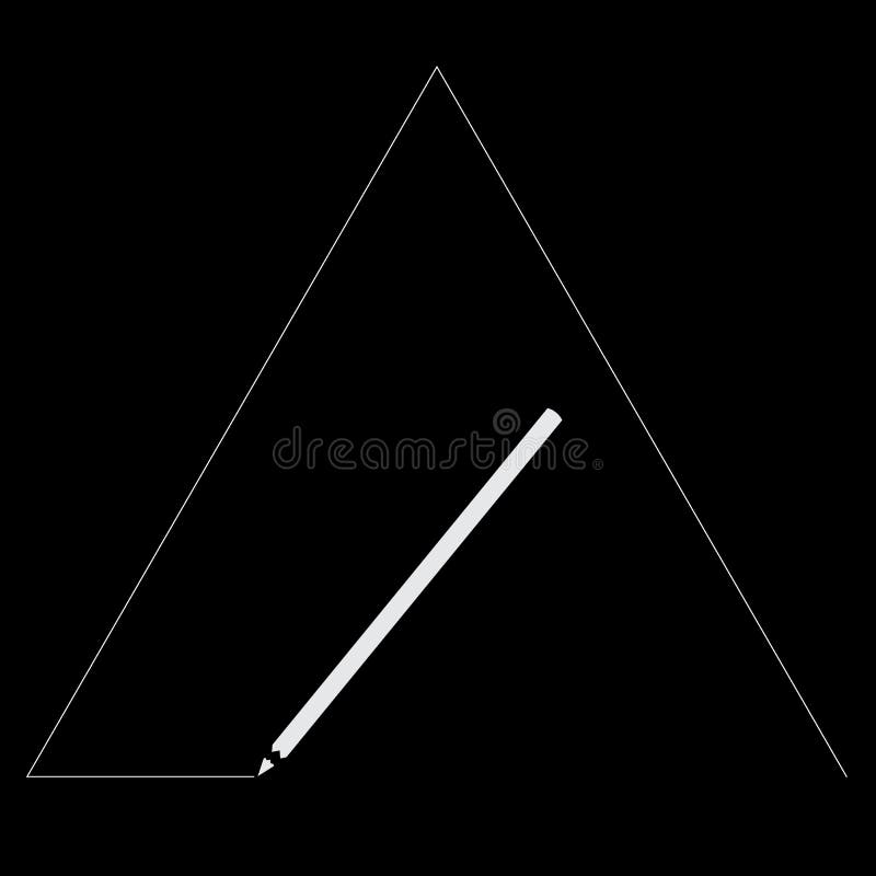 Abstraction Pencil and Triangle Drawing Business Logo Stock Vector ...