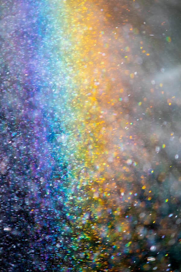 Abstraction, Rainbow in Water Drops. Natural Background or Texture ...